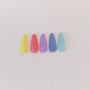 Makeup | Long Coffin Shape Press On Nails Set Of 2 | Poshmark